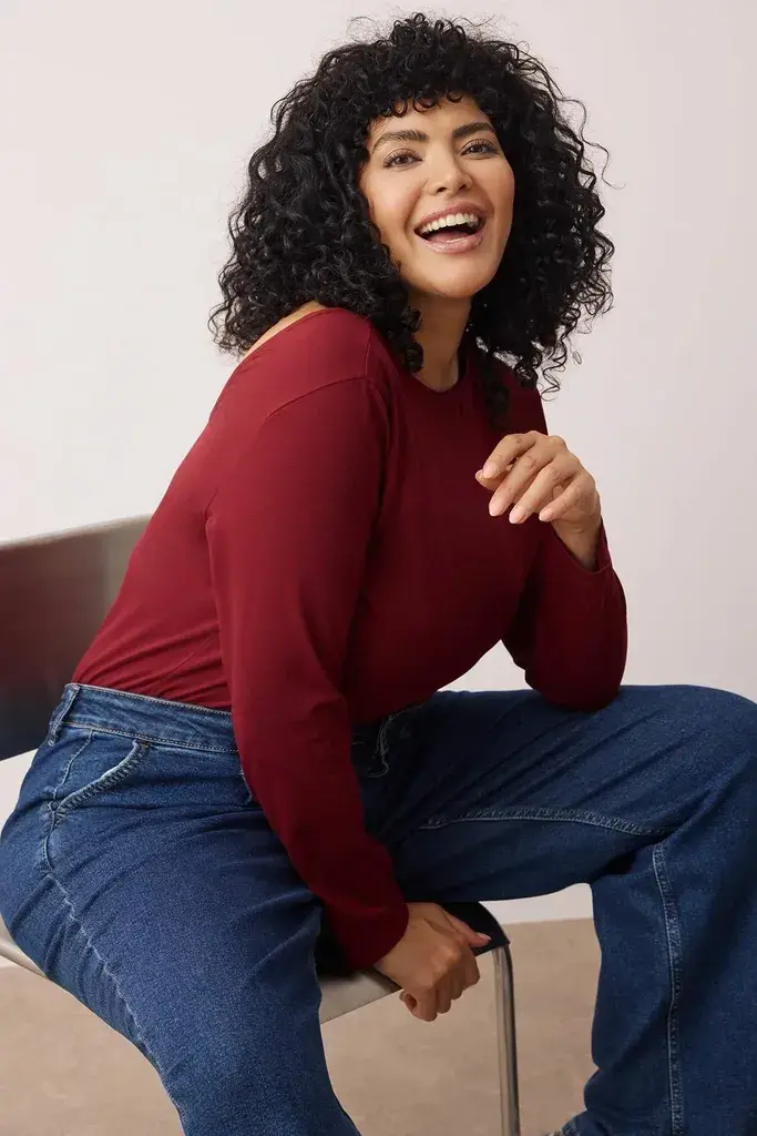 Trendyol Curve Ženska bluza Tbbaw26Af00026, Bordo