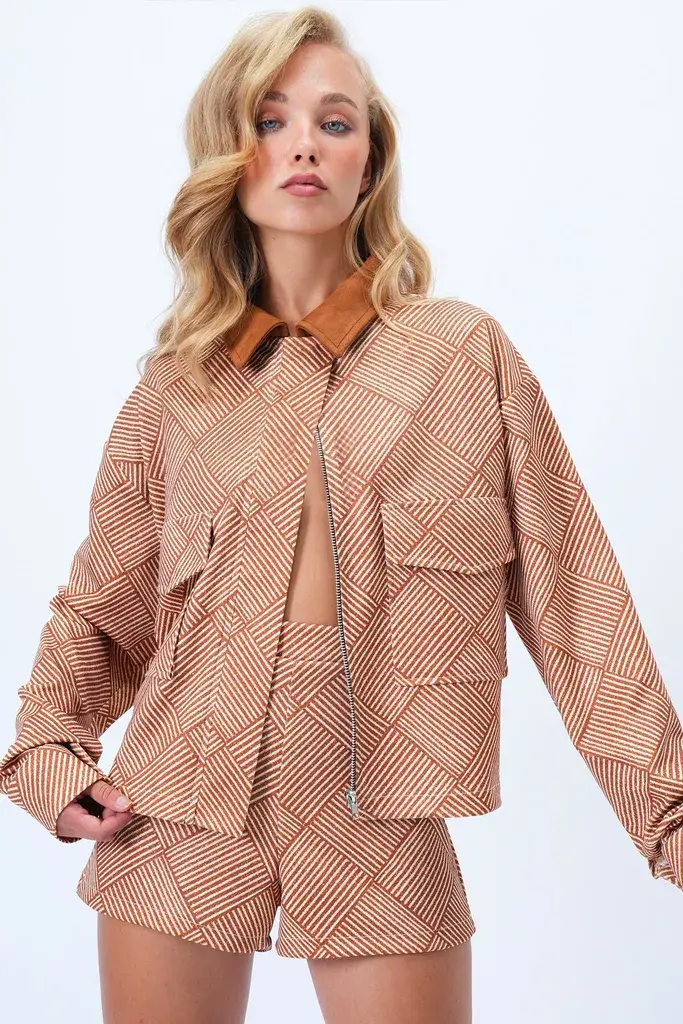 Trend Alacati Stili Ženska jakna Alc-X14430, Smeđa