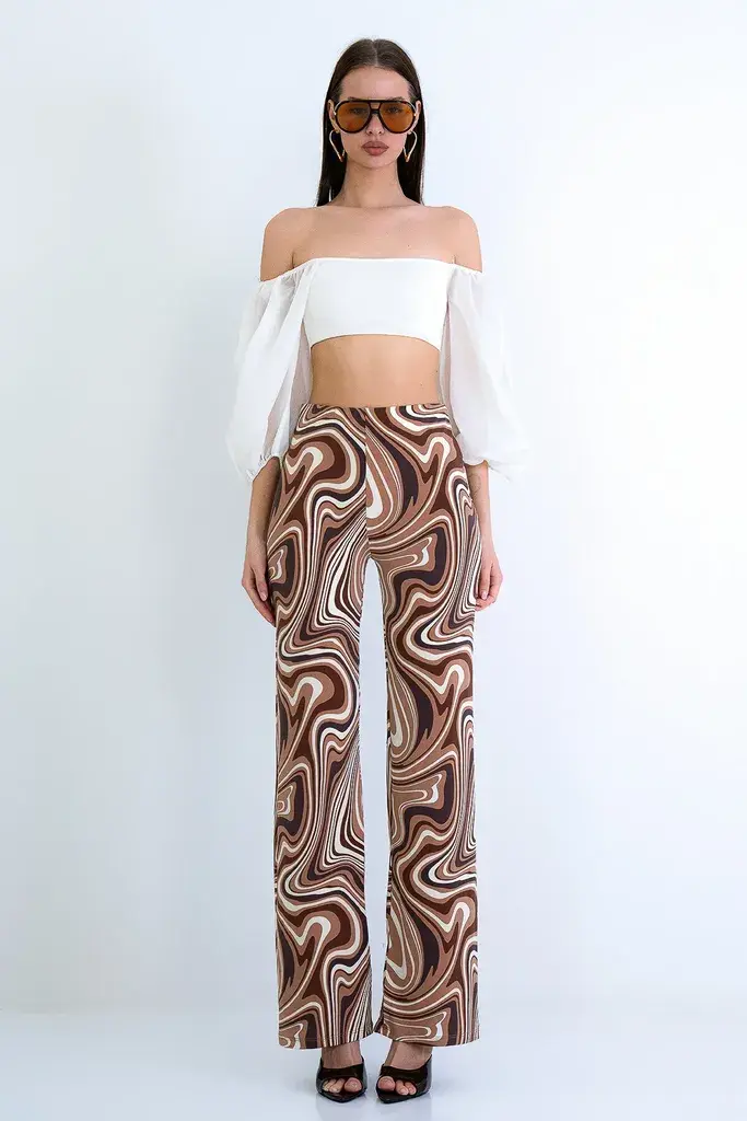 Trend Alacati Stili Ženske pantalone Alc-X15161, Braon