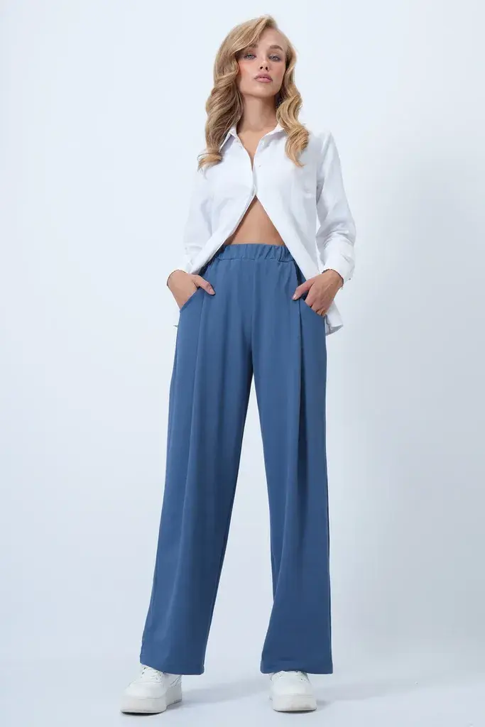 Trend Alacati Stili Ženske pantalone Alc-X14535, Plave