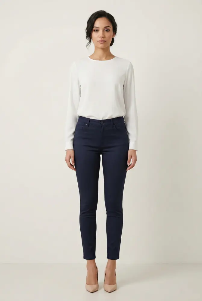 Elit Fashion Ženske pantalone 7/8, Teget