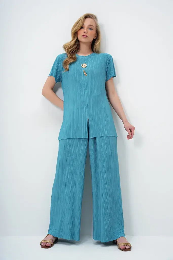 Trend Alacati Stili Ženski komlet bluza i pantalone Alc-X14138, Menta
