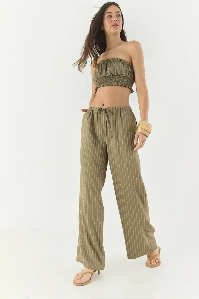 Bianco Lucci Ženski komplet top i pantalone 60283262, Kaki