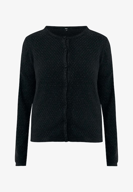 Mexx Ženski kardigan MF006609853W Ajour, , Regular, Dugi rukav, Crni