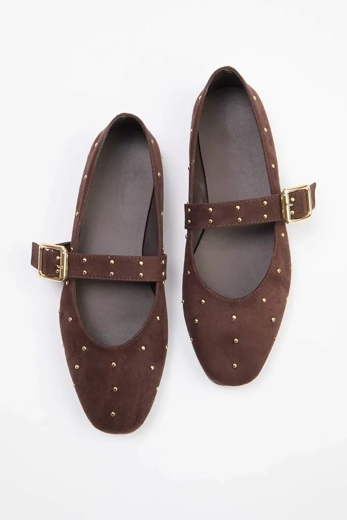 Trendyol Shoes Ženske baletanke Takss26Be00032, Smeđe