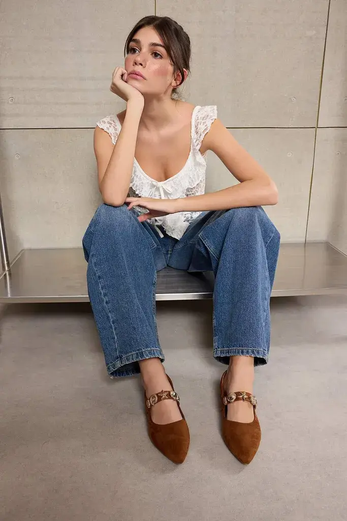 Trendyol Shoes Ženske baletanke Takss26Be00003, Smeđe