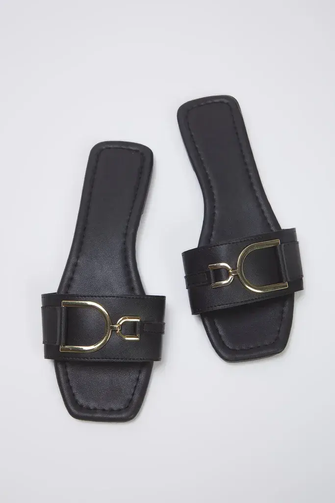 Trendyol Shoes Ženske papuče Takss25Te00015, Crne