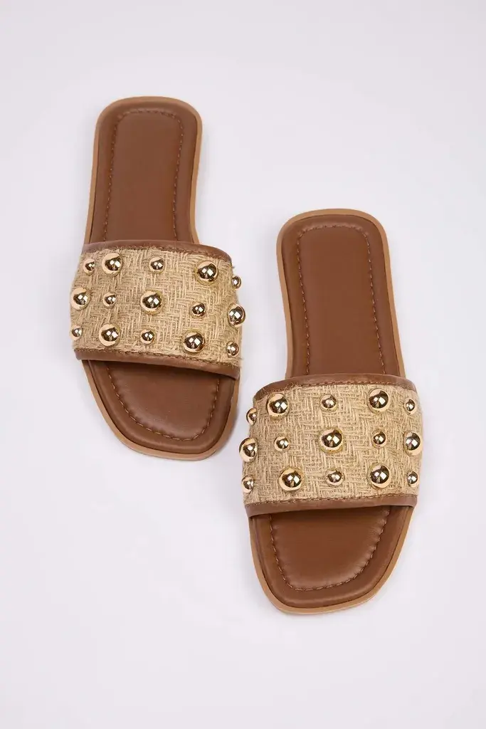 Trendyol Shoes Ženske Papuče Takss25Te00013, Smeđe