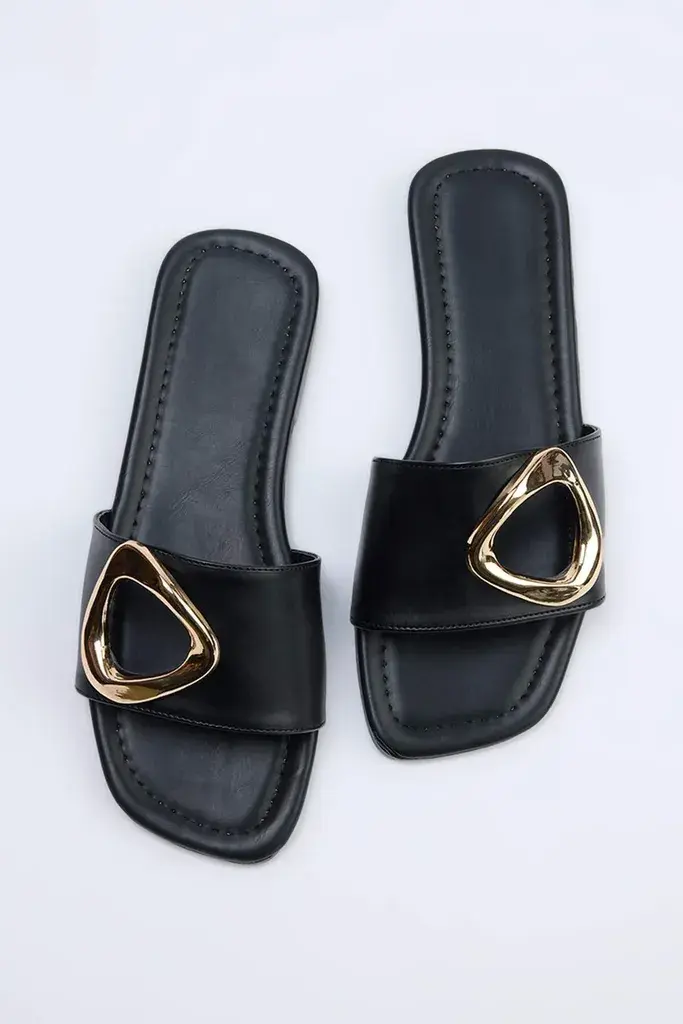 Trendyol Shoes Ženske papuče Takss26Te00021, Crne