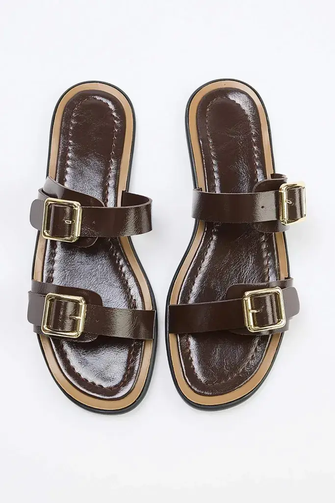 Trendyol Shoes Ženske papuče Takss26Te00029, Smeđe