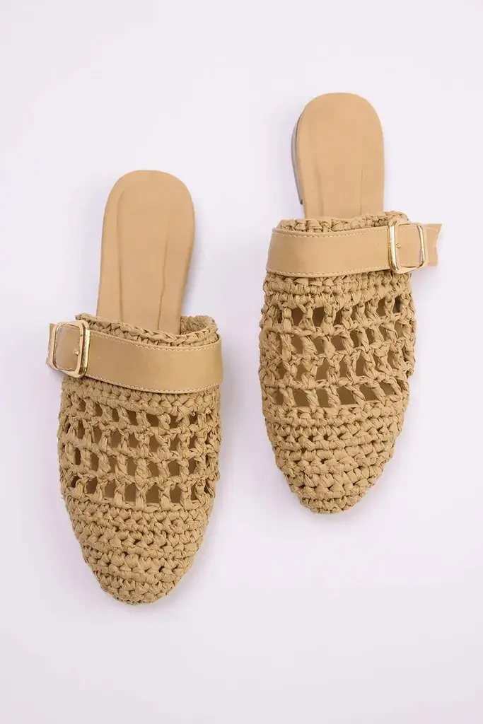 Trendyol Shoes Ženske papuče Takss26Te00004, Smeđe