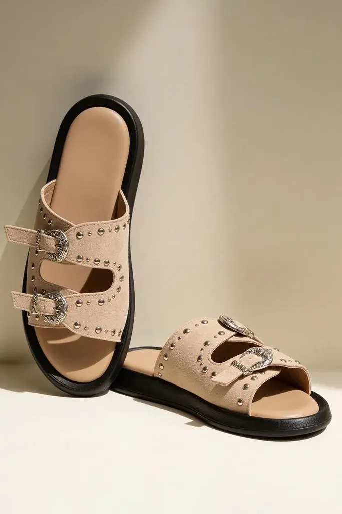 Trendyol Shoes Ženske papuče Takss26Te00020, Bež
