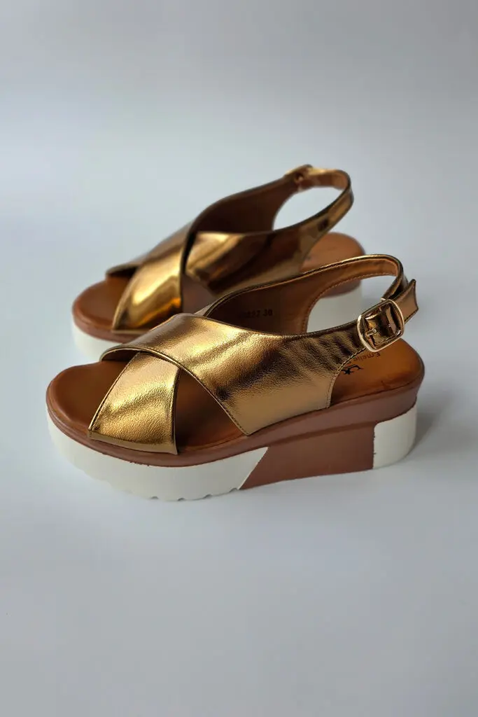 Obuca Trend Ženske sandale sa platformom S1282, Bronzane boje