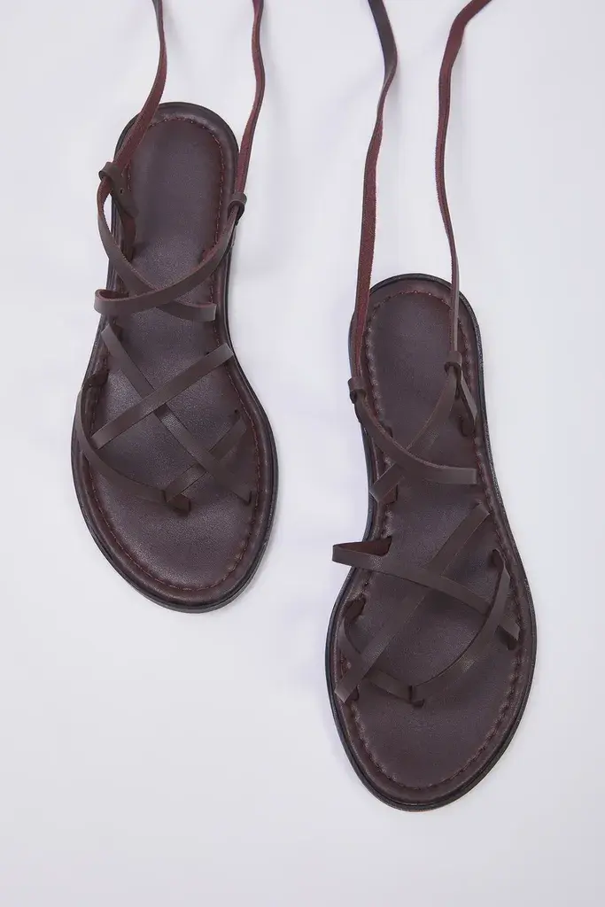 Trendyol Shoes Ženske sandale Takss25Sd00021, Kafa