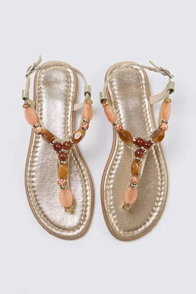 Trendyol Shoes Ženske sandale Takss26Sd00019, Zlatne