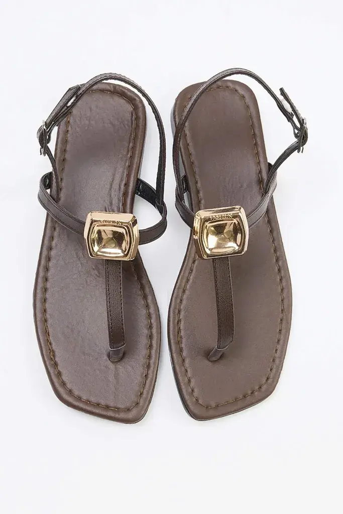Trendyol Shoes Ženske sandale Takss26Sd00018, Smeđe
