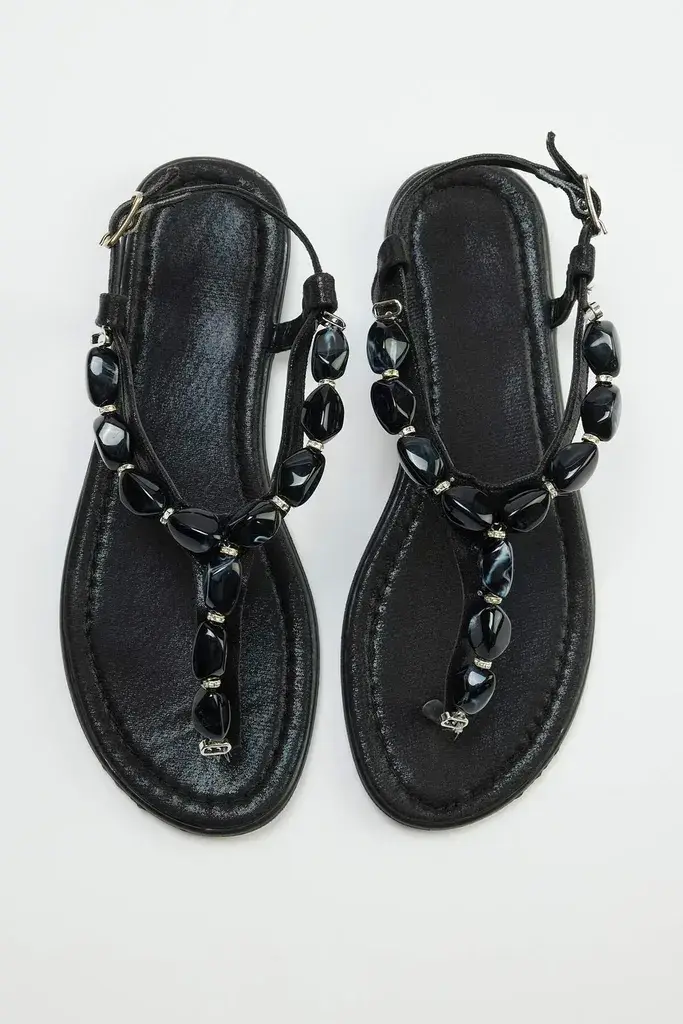 Trendyol Shoes Ženske sandale Takss26Sd00017, Crne
