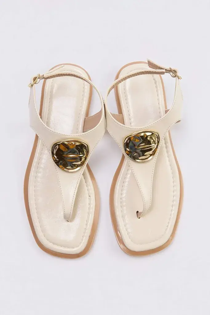Trendyol Shoes Ženske sandale Takss26Sd00022, Bele