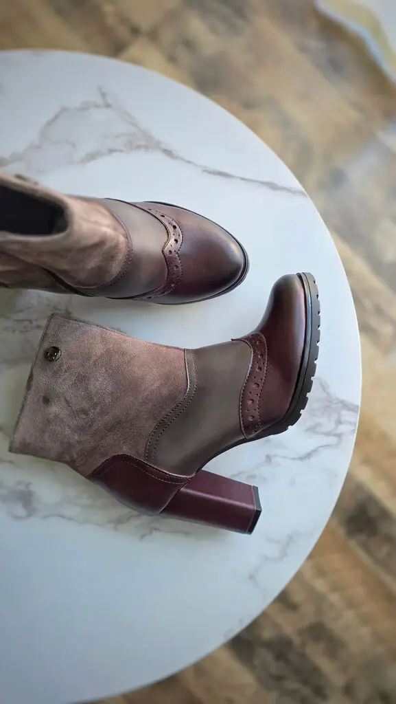 Obuca Trend Ženske čizme na štiklu Luna 2542, Bordo