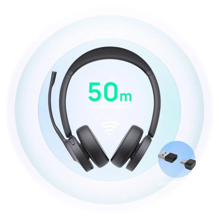 Yealink BH70 Dual Teams - Bluetooth poslovne stereo slušalice sa dva zvučnika i USB-C donglom