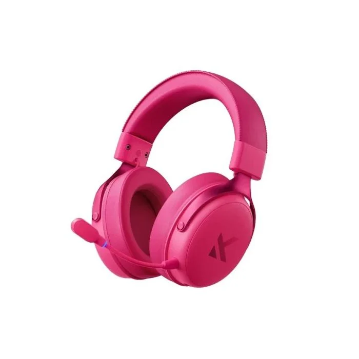 Mchose V9 Pro — bežične gaming slušalice 7.1 Surround, roze-crvene