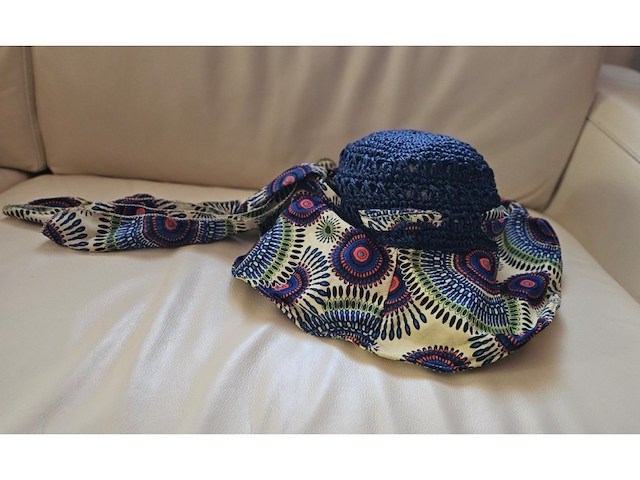 Straw boho wide brim floppy floral nov šešir