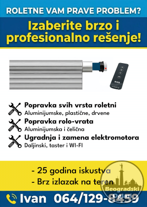 Popravka roletni,rolo vrata