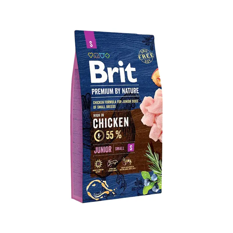 BRIT Suva hrana za štence velikih rasa Premium by nature, Piletina, ovas i pšenica, 8 kg