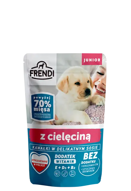 FRENDI Hrana za mlade pse Junior sa teletinom,U kesici, 100 g