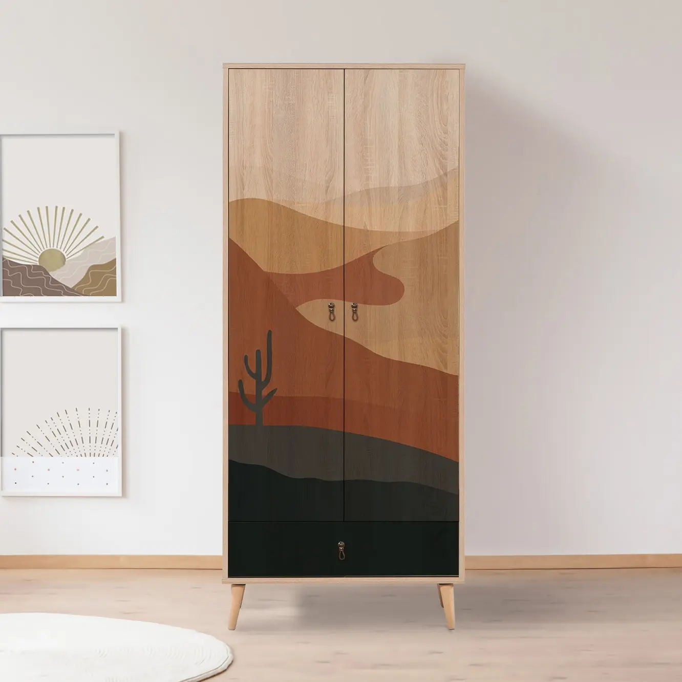 Hanah home Ormar City Gardrop Desert 80x190x45cm Šareni
