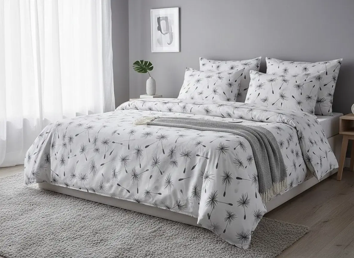 Tekstilshop Pamučna posteljina Soft Dandelion, 160x200 cm, Bela