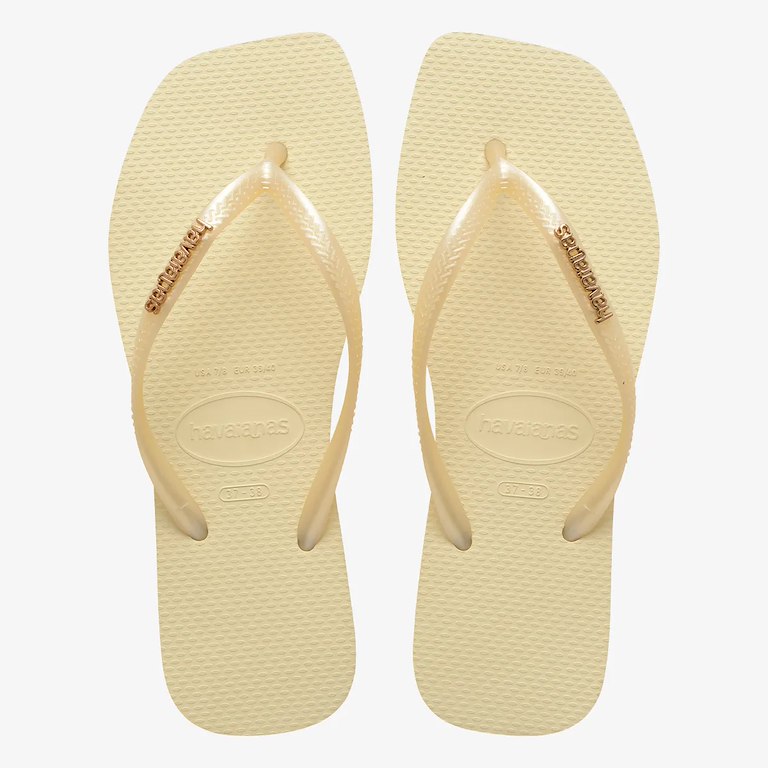 havaianas japanke slim square logo metallic