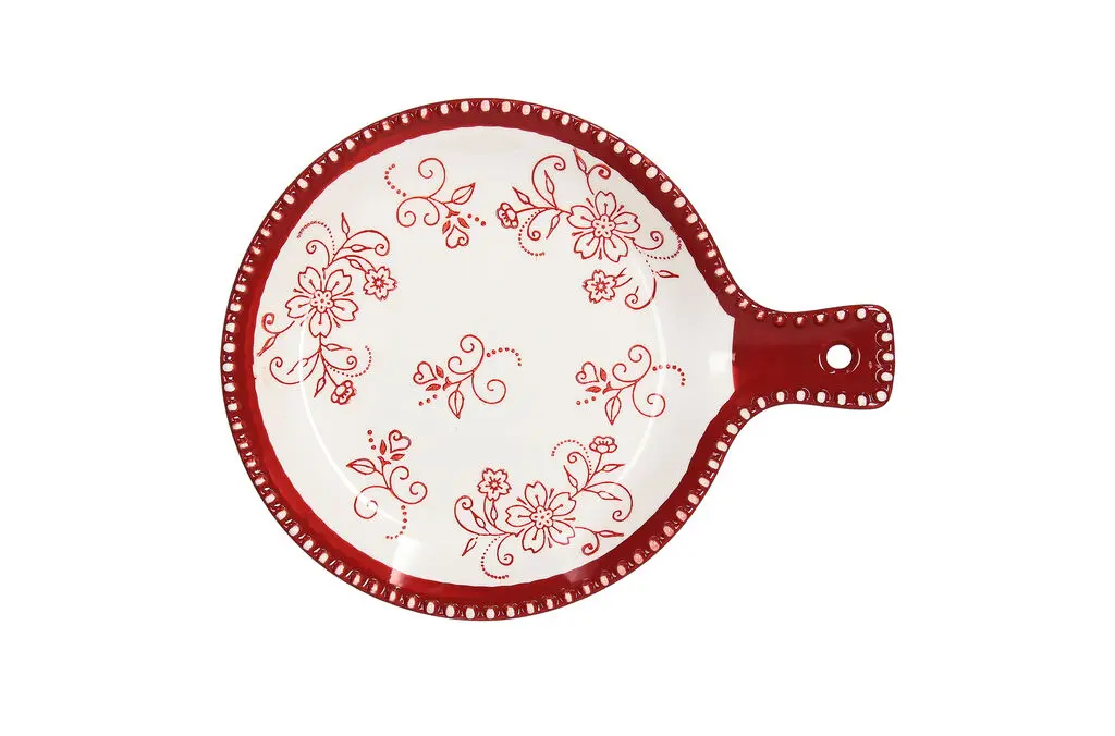 Tognana Činija Natalia, 27 cm, Okrugla, Crveno-bela