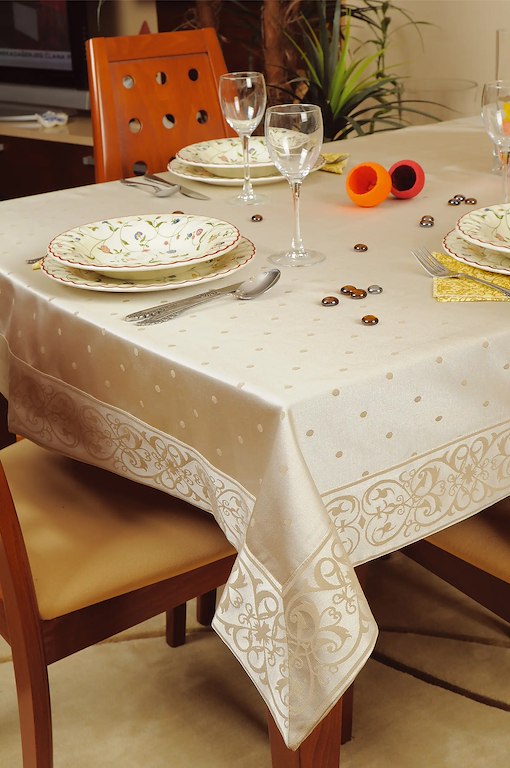 TEXTIL Stolnjak Kristal 140x220cm bež