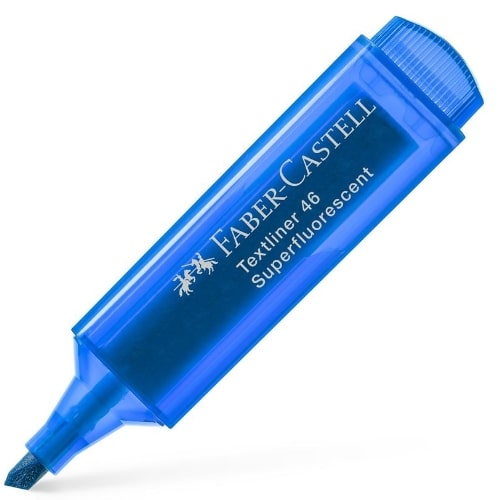 Faber Castell flomaster textliner 46 plavi fluorescentni 154652