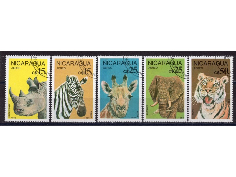 275 - Nikaragva - Fauna - žigosana serija