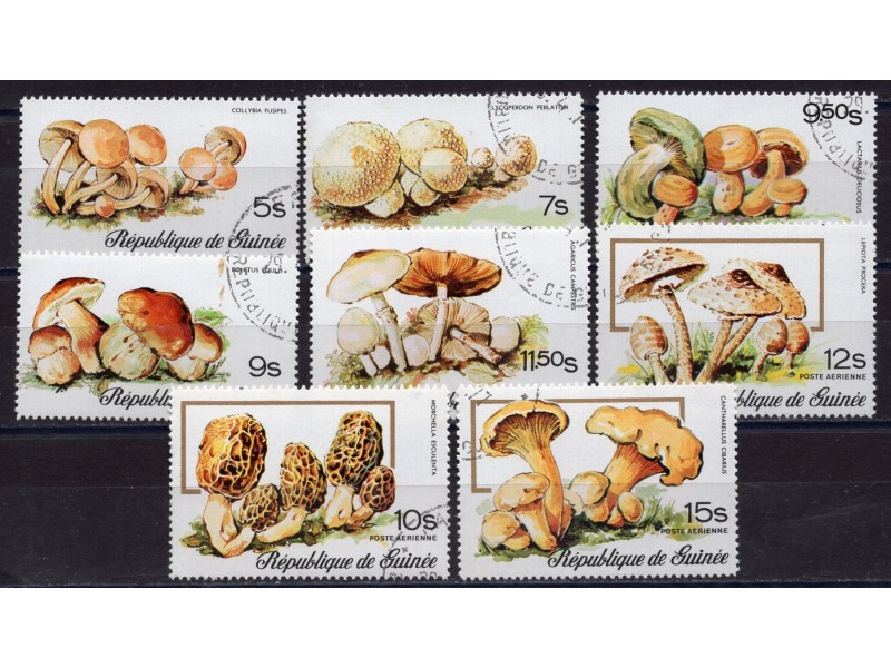 279 - Gvineja - Gljive - Flora - žigosana serija