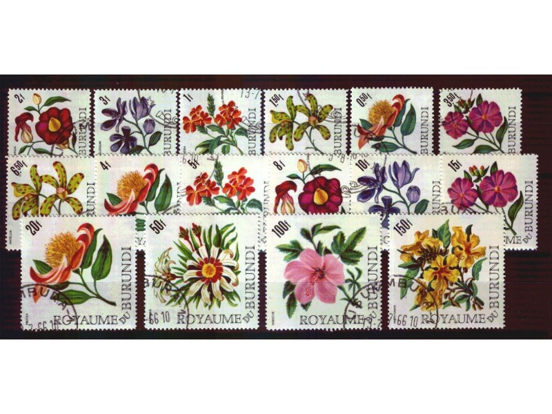 285 - Burundi - Flora - Cveće - žigosana serija