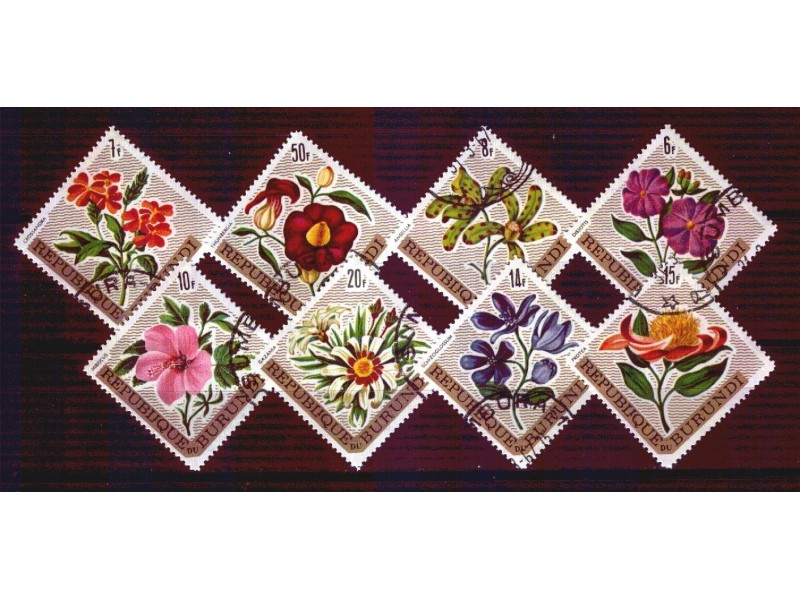 286 - Burundi - Flora - Cveće - žigosana serija