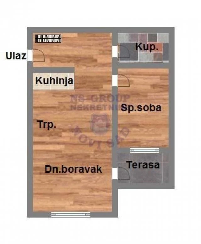 Dvosoban 44m2 Telep