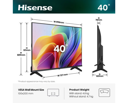 HISENSE 40'' 40A4S LED FHD Smart TV