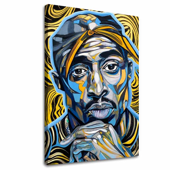 Image Tupac Shakur - Golden Tones Of Rap | Dovršeno Rukom Umetnika