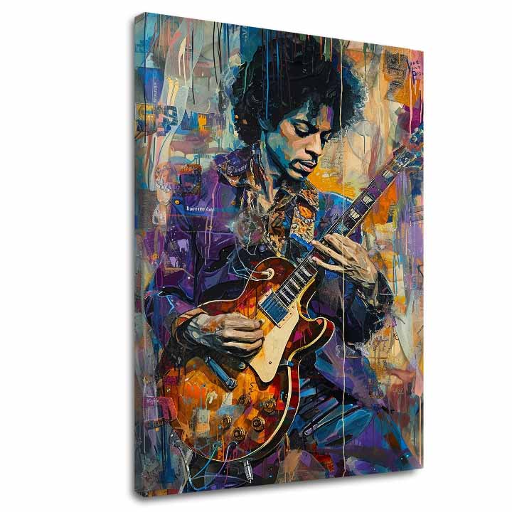 Image JIMI HENDRIX - Guitar On Fire | Dovršeno Rukom Umetnika