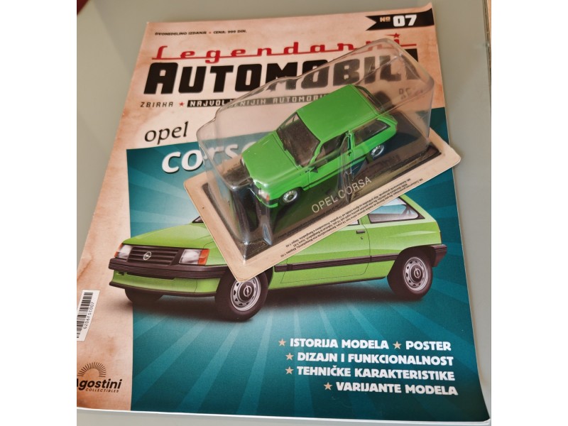OPEL corsa - Legendarni automobili br. 07 DeAgostini!
