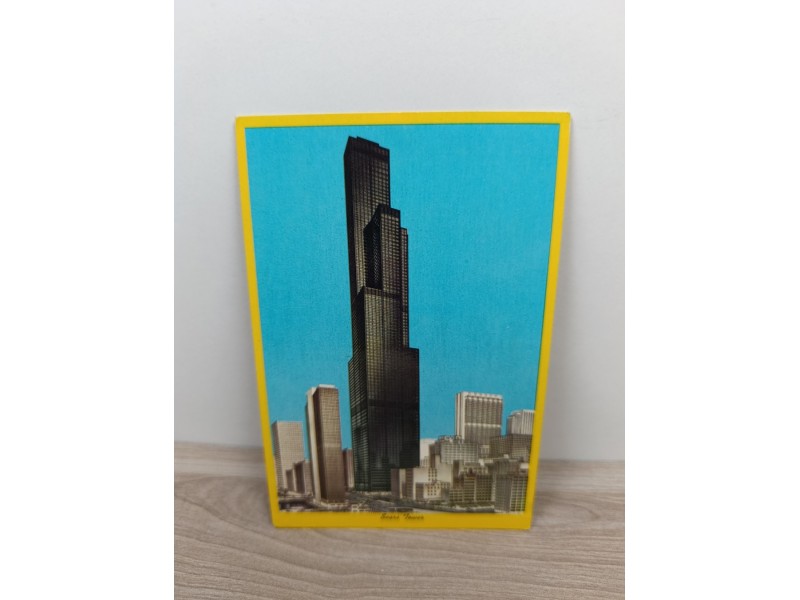 Razglednica Willis Tower (tada poznat kao Sears Tower)