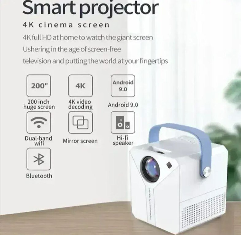 Projektor Q96 ANDROID 4K LED WiFi      Ovaj projektor sa ANDROID 4K