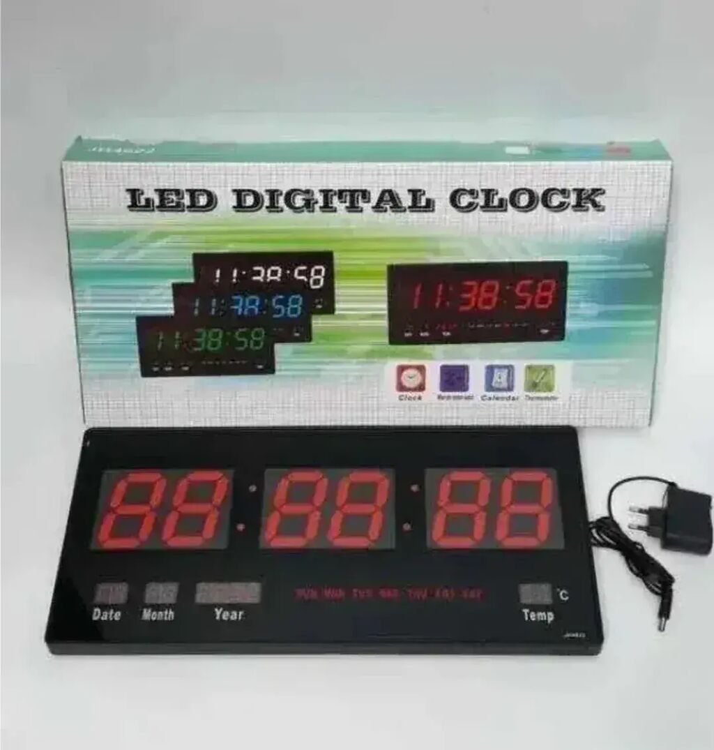 Digitalni LED sat – Digitalni zidni sat    Novo, u originalnom