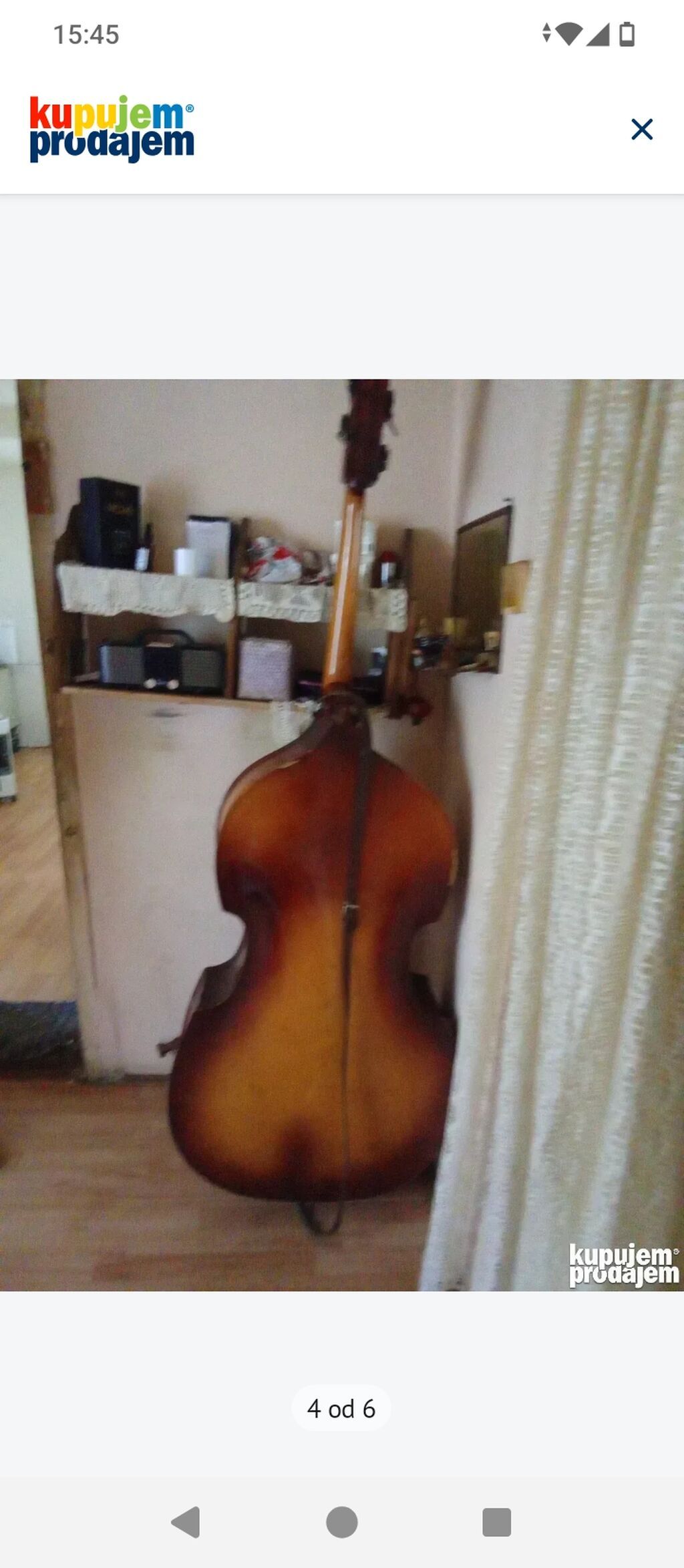 Kontrabas – akustični, 3/4 veličina - Telo: klasična violinska forma