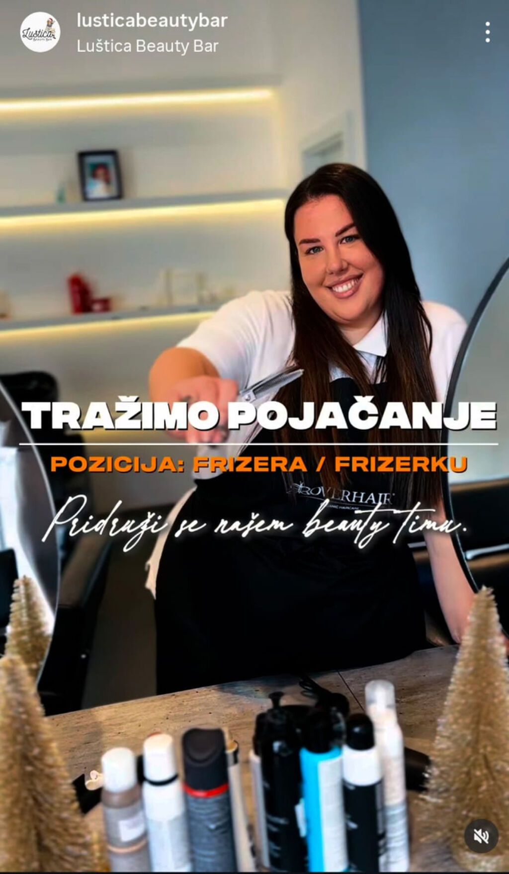 Tražimo pojačanje na poziciji frizera, lokacija Luštica Bay Salon
