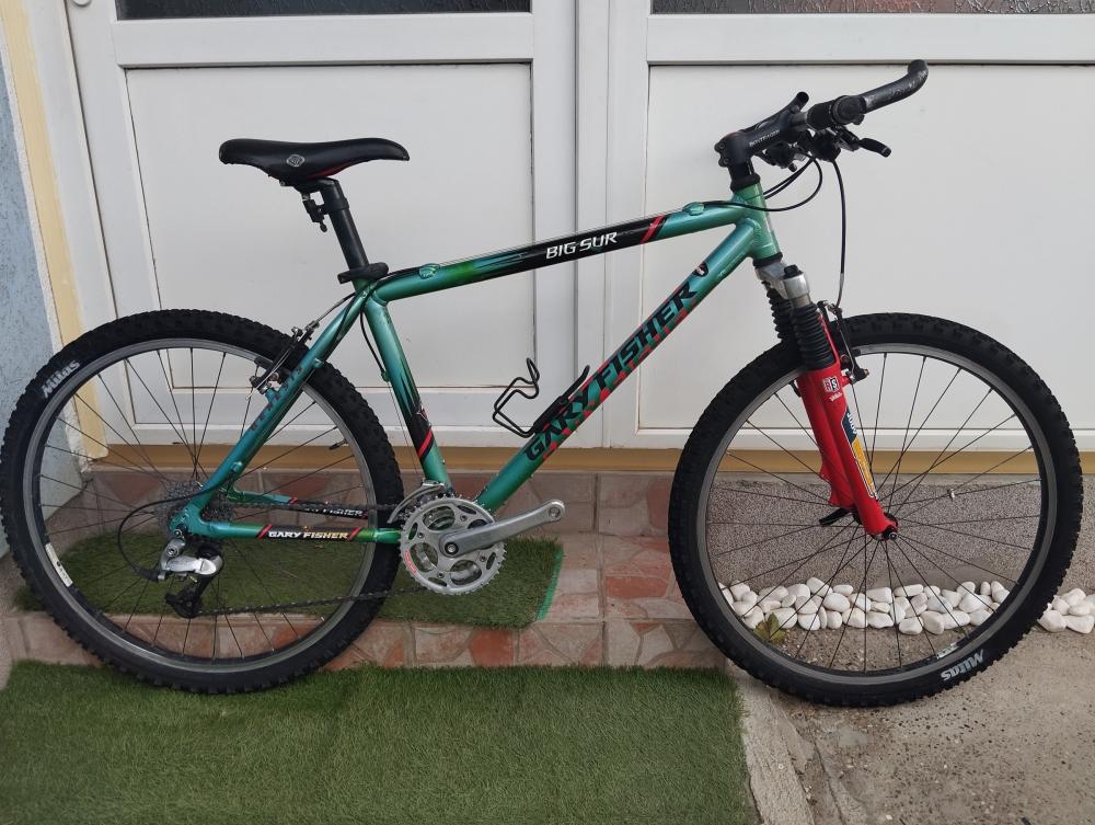 Gary Fisher alu, Shimano XT 3x9s, Rock Shox